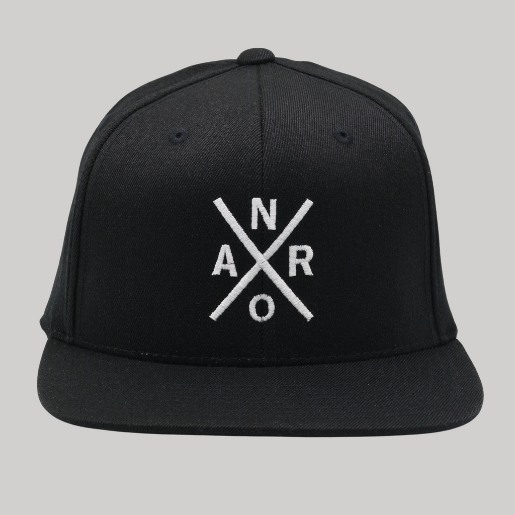 Snapback noir - Logo X original blanc | Anro Apparel – ANRO APPAREL